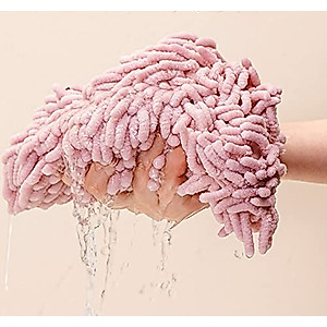 GTONEE 7pcs Soft Chenille Hanging Hand Towels ,Quick Dry Hand Bath Towel, Cute Hedgehog Hand Towel, Bathroom Hand Towels with Hanging Loop, Absorbent Kitchen Hand Towels, Dustproof No Dandruff