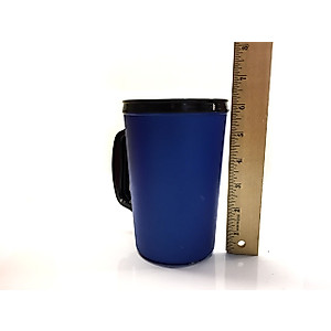 GAMA Electronics 2 ThermoServ Foam Insulated Coffee Mug 20 oz w/Lids (1) Blue & (1) Red