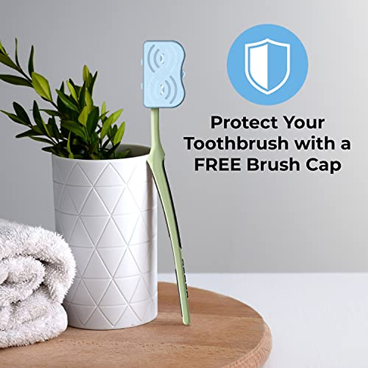 REACH Advanced Design Toothbrush with Soft BRISTLES and Toothbrush Cap, 1 Count