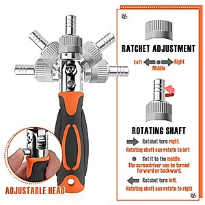 BTEC Ratcheting Screwdriver Set 68 in 1 Socket Set & Magnetic Screwdriver Bit Set with Rotatable Ratchet Handles,extensions bar and Storage Case for Computer/Bike/Car/Electronics Maintenance