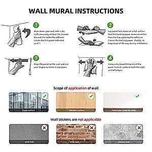 Unicorn Wall Decals Art Rainbow Wall Decals Waterproof Unicorn Wall Stickers with Star Cloud Peel and Stick Rainbow Stickers for Girls Kids Bedroom Nursery Playroom Decor (Unicorn)