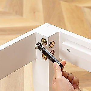 Mellow Naturalista Classic 12 Inch Solid Wood Platform Bed with Wooden Slats, King, White