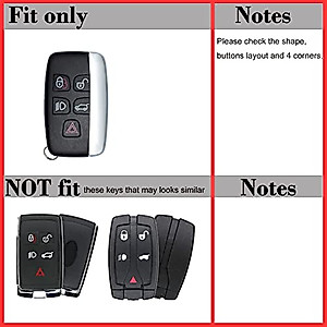Carbon Silicone Smart Key Fob Cover for KOBJTF10A Land Rover Range Rover Evoque & Jaguar F Xe XF XJ