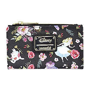 Loungefly X Disney Alice In Wonderland Floral Print Faux Leather, Wallet