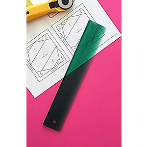 CM Designs CMD80008 Ruler 8" Add-an-Eighth Plus , Green