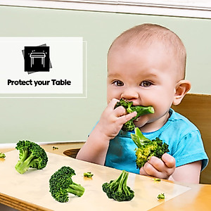 Clear Disposable Placemats, Sticky Transparent Table Mat Tray Cover Adhesive Placemats for Baby Toddler Kids Adults Schools Family Restaurant Airplane Tray Cover (100)