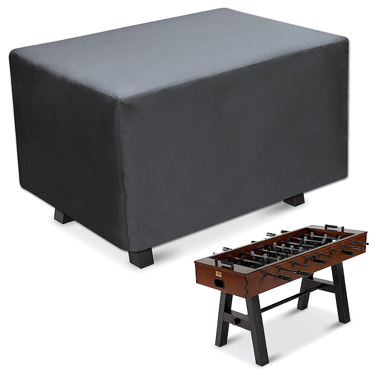 TOHONFOO Foosball Table Cover Soccer Table Cover Outdoor/Indoor Heavy Duty Water-Resistant 210D Oxford Fabric Universal GameTable Protection