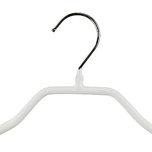 Mawa by Reston Lloyd BodyForm Series Non-Slip Space Saving Clothes Hanger with 2 Clips for Pants or Skirts, Style 42/LK, Set of 5, White