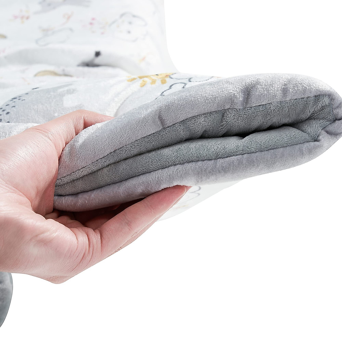 WTdianpu Thick Baby Play Tummy Time Mat Plush Stuffed Animal Infant Crawling Nap Activity Travel Mat for Newborn Girl Boy Toddler - Nursery Gift, 30''x30'', Elephant(2) (421PB0072N-1)