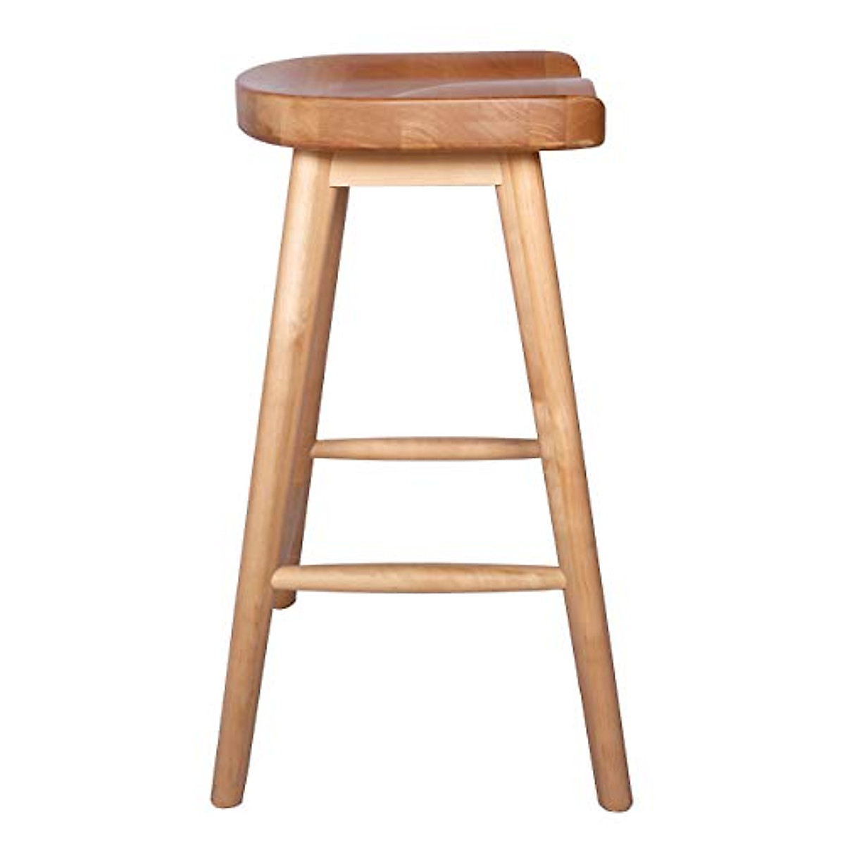 Amazon Brand - Rivet Counter-Height Birch Kitchen Bar Stool, 24"H, Natural Finish