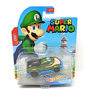 Hot Wheels 2017 Super Mario Character Cars Set of 7