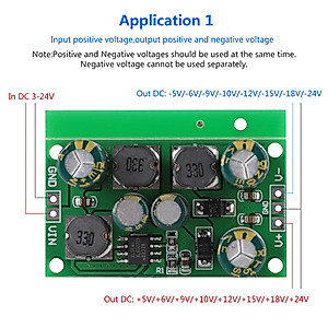 Jeanoko Positive and Negative Voltage Regulator DC-DC Boost Converter Positive and Negative Power Supply Boost Regulator(Output Voltage ¡À12VDC)