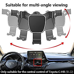 LUNQIN Car Phone Holder for 2018-2022 Toyota CHR C-HR Auto Accessories Navigation Bracket Interior Decoration Mobile Cell Phone Mount