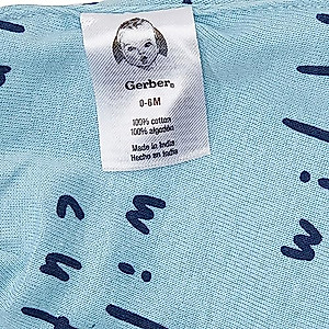 Gerber Baby Boy's 5-Pack Caps, Blue Fox, 0-6 Months