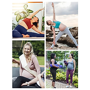 Heathyoga Maternity Leggings with Pockets - Pregnancy Yoga Pants for Women's Workout