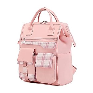 Bevalsa Casual Backpack Laptop Backpack 15.6 Inch Stylish College School Bag/Casual Daypacks/Work Bags /Travel Backpack for Women Men for Teens Girls Anti-Theft (Pink)