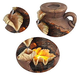 Warm Garden Tabletop Water Fountain Jar Water Fountain Brown Fountain