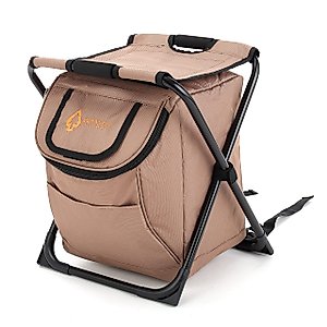 ARROWHEAD OUTDOOR Multi-Function 3-in-1 Compact Camp Chair: Backpack, Stool & Insulated Cooler, w/External Pockets & Storage Bag, Lightweight, Large Backpack, Fishing, Hiking, Heavy-Duty, USA-Based