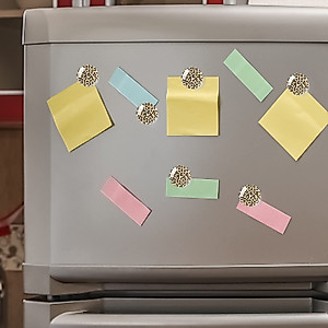 kasader Round Refrigerator Magnets Glass Fridge Magnets Decoration for Fridge Office Calendar Whiteboard Photo Cabinet 6 Pcs - Leopard Print, 1.18in/3cm