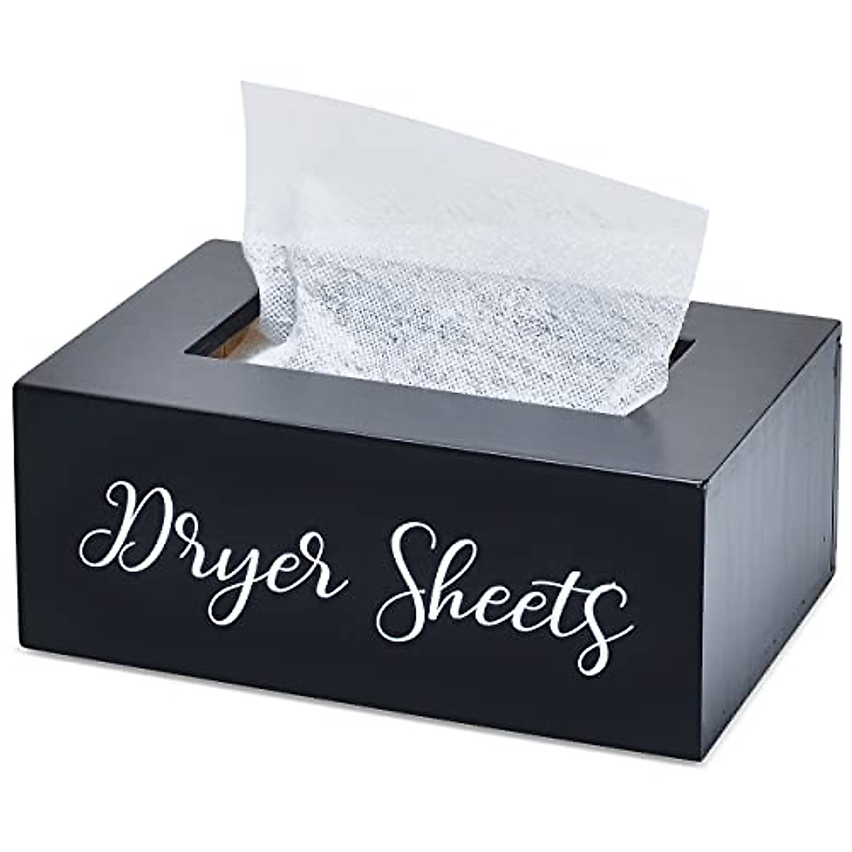 Boathouse Design Rustic Farmhouse Dryer Sheet Dispenser for Laundry Room Decor - Decorations and Organization - Laundry Softener Dispenser - Cute Home Laundry Room Décor - Elevate Your Home - Black