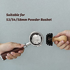 MHW-3BOMBER Coffee Portafilter Cleaning Brush Espresso Machine Portafilter Brush Speacial for 58mm Portafilter Professional Barista Cleaning Tools Effectively Cleaning B5341