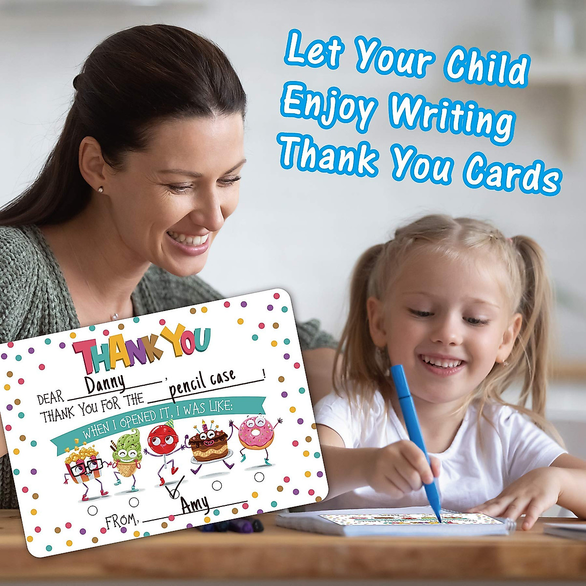 Gooji Party Treats Thank You Cards – 25pcs Double Sided 4.25x6 Unicorn Thank You Cards With 25 Envelopes – Magical Cards For Baby Shower, Birthday Party And Girls Birthday Party Supplies …