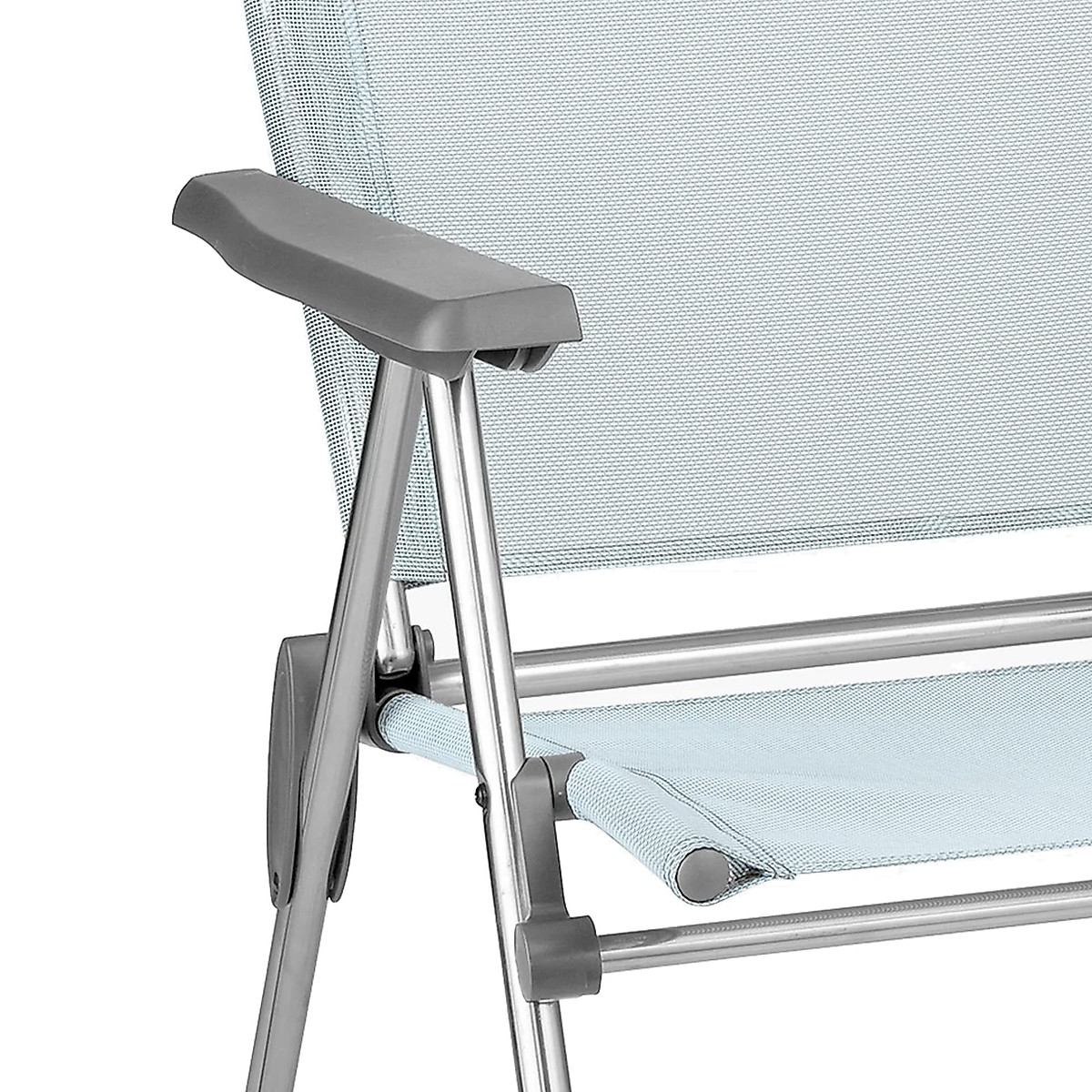 Lafuma ALU CHAM Folding Patio Chair, Set of 1, Ciel Sky Blue