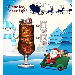 33Lbs Ice Maker Countertop, 10 Ice Cube Ready in 8-9 Mins, Crystal Clear Ice, 33Lbs/24H, Self-Cleaning Clear Ice Maker Machine, 2 Sizes Ice Cube Maker, Ice Scoop/Basket/Hook, for Home Camping Party RV