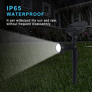 enrybia Solar Spot Lights Outdoor, 360° Rotatable Illumination Solar Powered Landscape Lights Adjustable Wall Light Waterproof Outdoor Dusk to Dawn Security Lighting for Flag Pole Yard, Garden