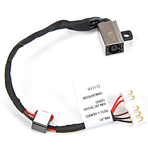 KBR DC-in Power Jack Cable for Dell Inspiron 15-5000 5551 5552 5555 5557 5558 5559, Inspiron 14-5458 5459 5455 5452 P51F P64G DC30100UD00, Vostro 3458 3558 3559 P65G 3559 17-5000 5755 Laptop