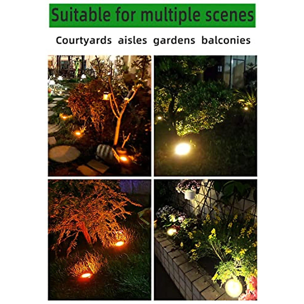 SLFC Solar Lawn Lights Outdoor, Waterproof Led Solar UFO Landscape Lights for Garden, Landscape, Path, Yard, Patio, Driveway, Walkway (4Pack)