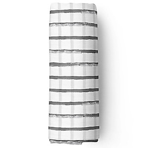 AENNE BABY Muslin Swaddle Blanket for Boys & Girls, Infant Toddler Quilt, Luxurious Wrap, Soft and Silky Stroller & Nursing Cover, Grey Watercolor Mesh Blankie, Large 47"x 47", 1 Pack