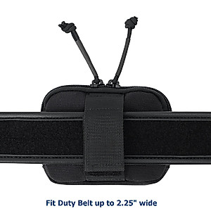 Dotacty Duty Belt Gloves Pouch Latex Disposable Glove Holder Carrier Double Pockets Police Law Enforcement Officer Security Firefighter EMS EMT Paramedic First Responders Nylon Bag Zipper Closure