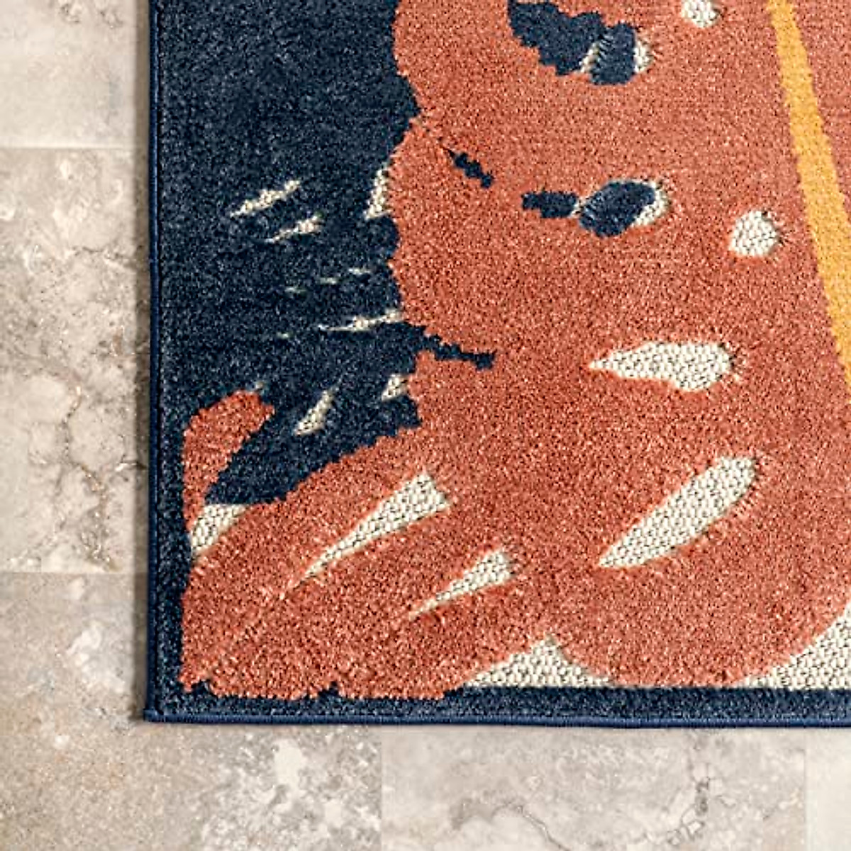 nuLOOM Alannah Tropical Border Indoor/Outdoor Area Rug, 5' x 7' 6", Blue