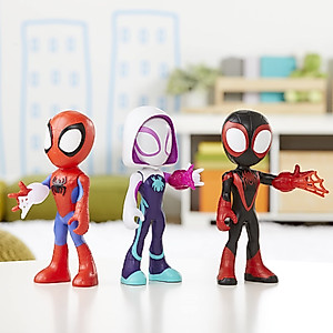 Spidey and His Amazing Friends Supersized Miles Morales: Spider-Man 9-inch Action Figure, Marvel Preschool Super Hero Toy, Kids Ages 3 and Up