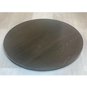 Advanced Furniture 21 Inches Diameter Grey Wood Rotating Turntable Lazy Susan 360 Swivel, Gray