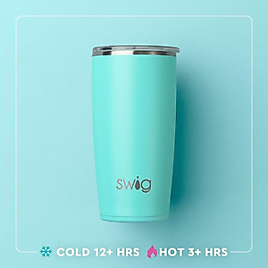 Swig Life 22oz Triple Insulated Highball Tumbler with Lid, Dishwasher Safe, Double Wall, and Vacuum Sealed Travel Coffee Mug Tumbler in Bourbon Barrel