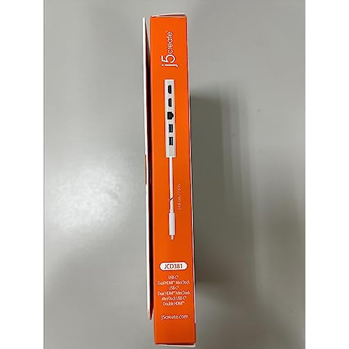 j5create USB-C Mini Dock- Type C Hub with 2X HDMI, 2X USB 3.0, Ethernet, Power Delivery 2.0 (JCD381)
