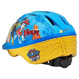 Nickelodeon Paw Patrol Kids Bike Helmet, Toddler 3-5 Years Old, Girls and Boys, Adjustable Fit, Vents, X-Small, Blue
