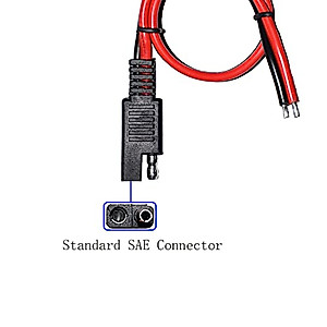 Faoyliye 14AWG SAE Connector Extension Cable,(3Pack) SAE Connector Plug 2 Pin SAE Single Plug Quick Connector Disconnect Plug,SAE Automotive Extension Cable, Solar Panel SAE Plug- 30cm/1ft (14AWG)