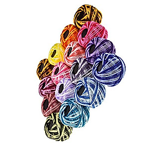 Beavorty Bracelet Making Kit 16 Roll Embroidery Thread Floss Set Rainbow Color Cross Threads Sewing Thread Wool Cotton Line Sewing Craft Art Supplies (Mixed Color) Bracelet Making Kit Beads