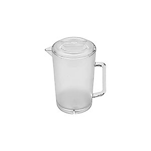 G.E.T. Heavy-Duty Shatterproof Plastic 2 Quart Pitcher with Lid, BPA Free (64 Ounce), Clear