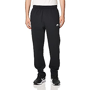 Nike Men's NSW Club Pant Open Hem, Black/Black/White, 4X-Large