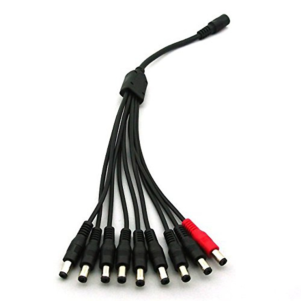 ANVISION AC to DC 12V 5A Power Supply Adapter with 9 Way Splitter Cable, Plug 5.5 x 2.1mm for Led Light Strips, NVR DVR Security Camera, Efficiency Level VI