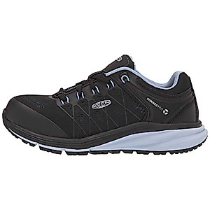 KEEN Utility Women's Vista Energy Low Height Sneakers Composite Toe Industrial Work Shoes, Hydrangea/Black, 11 Wide