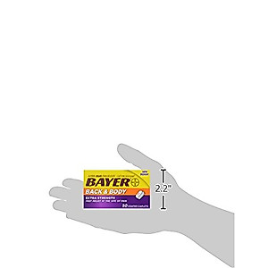Bayer Extra Strength Caplets, Extra Strength Back & Body Pain Aspirin, 50 ct