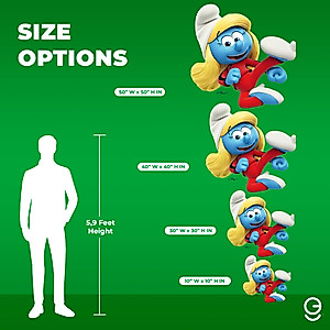 EGD The Smurfs Peel and Stick Wall Decal - EGD X The Smurfs Series - Prime Collection - Nursery Wall Decal for Baby Room Decorations - Mural Wall Decal Sticker (EGDTS031) (Wide 10"x 10" Height)