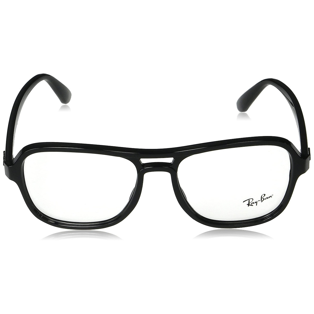 Ray-Ban RX4356V Stateside Square Prescription Eyewear Frames, Black/Demo Lens, 58 mm