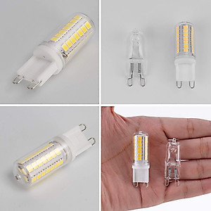 DiCUNO G9 LED Bulb Daylight White 5000K, 4W 40W Halogen Equivalent, Chandelier Light Bulbs T4 G9 Bi Pin Base, Non-dimmable 430LM Replacement for Bathroom Vanity Lights, Pendant Lighting, Pack of 6