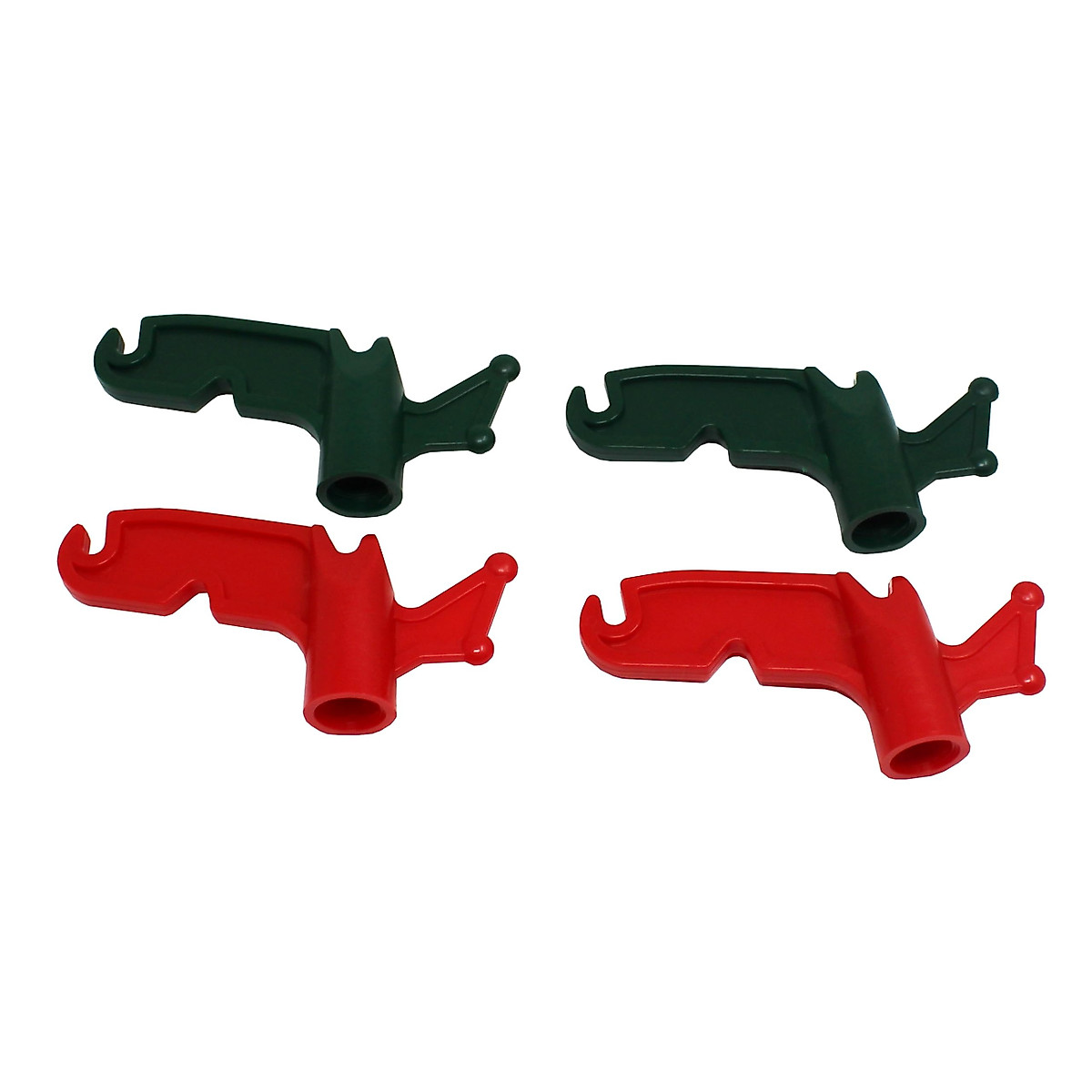 JSP Manufacturing Green & Red Plastic Utility Handy Hook - Screw On Pole Attachment Hook- 2 Kit